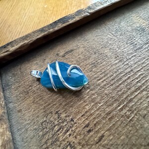 Swedish Blue Slag Glass in Sterling Silver Pendant - Etsy