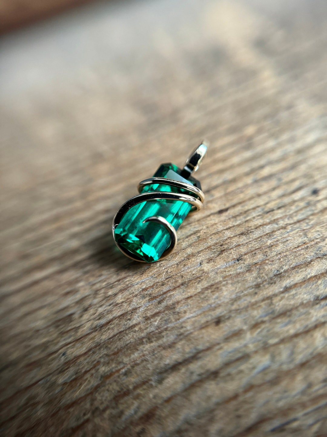 Mt St Helens Obsidianite in 14k Gold Pendant - Etsy