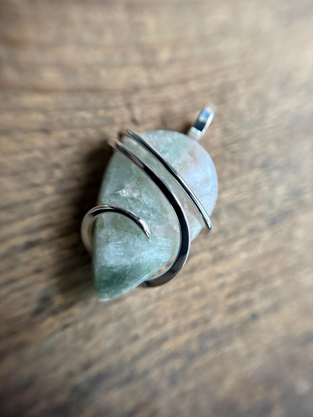 Stilbite in Forged Sterling Silver Pendant - Etsy