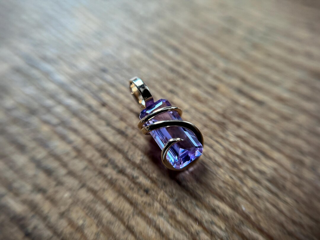 Mt St Helens Obsidianite in 14k Gold Pendant - Etsy