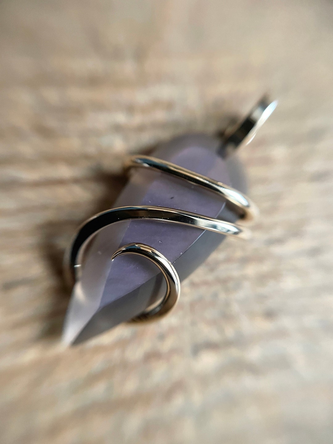 Pink Lady Obsidian in 14k Gold Pendant - Etsy