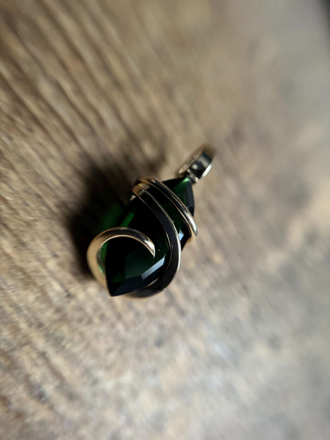 Mt St Helens Obsidianite in 14k Gold Pendant - Etsy