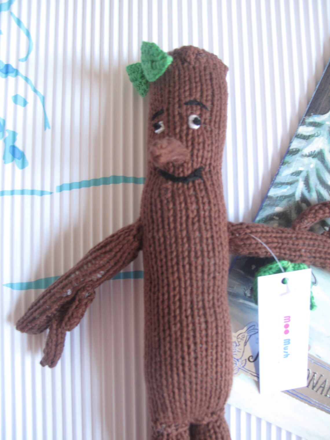 Hand Knitted Cotton Stick Man Soft Toy With Paperback Story | Etsy UK