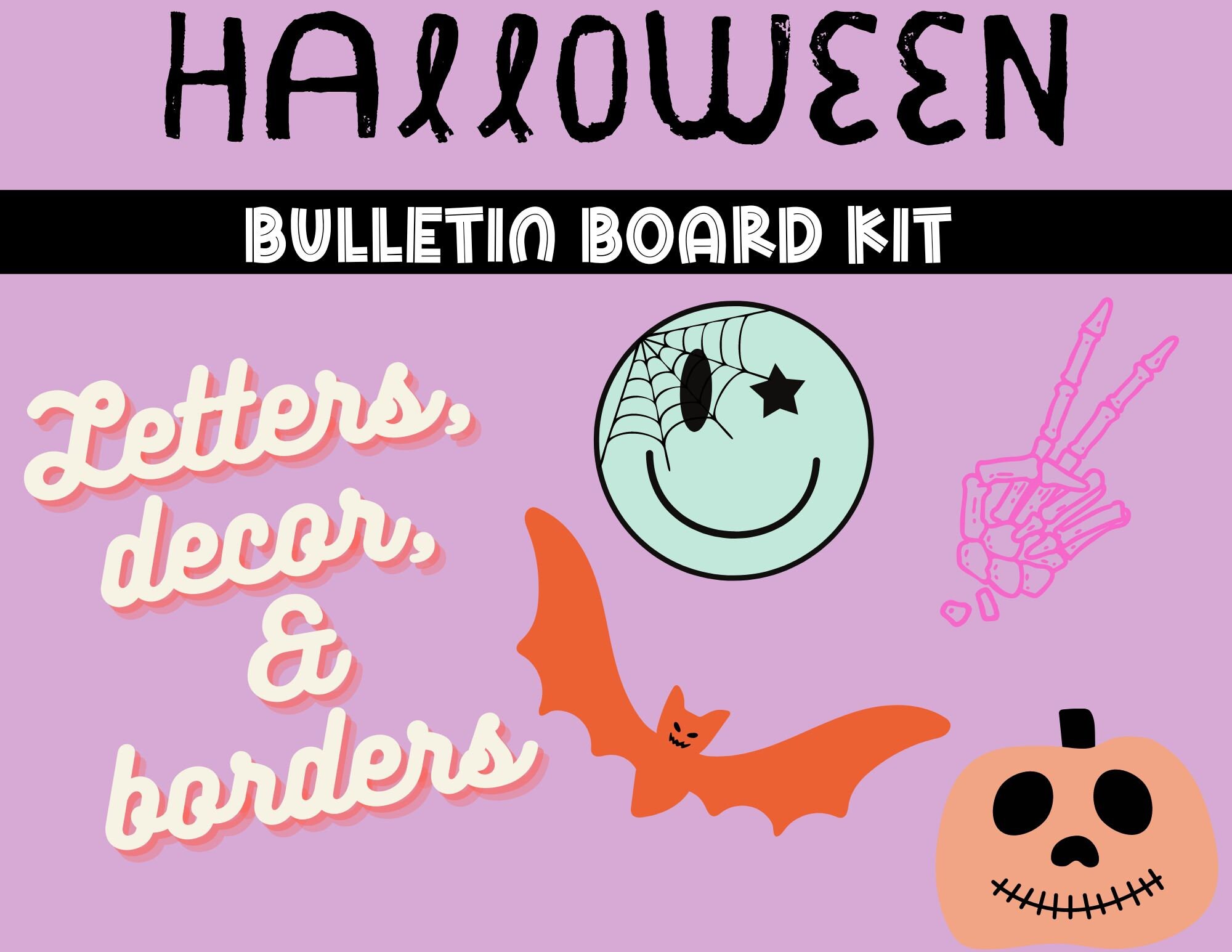 Halloween Bulletin Board & Door Display - Etsy