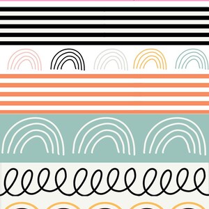 Retro Modern Bulletin Board Borders - Etsy