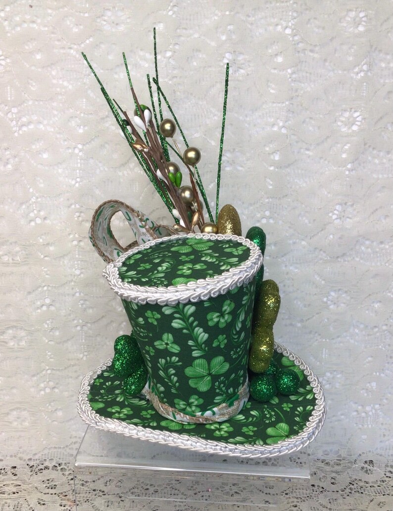 St Patrick's Day Mini Top Hat Headband - Lucky Clover Fascinator - Etsy