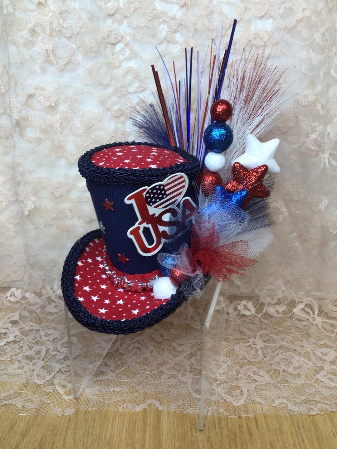 Mini Top Hat July 4th Independence Day Patriotic USA Parade Memorial ...