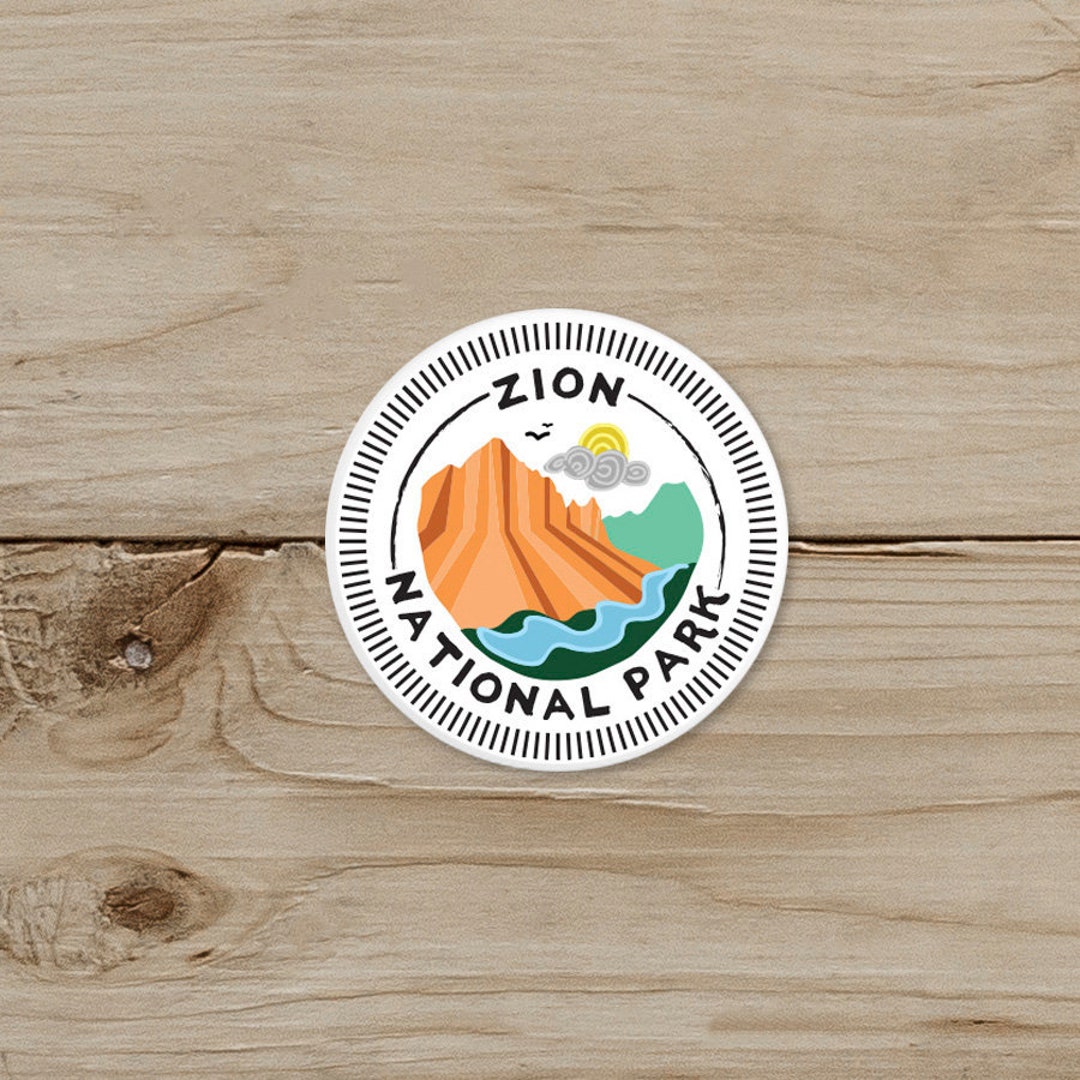 Zion National Park Button - Collectable Whimsical Button Series - Etsy