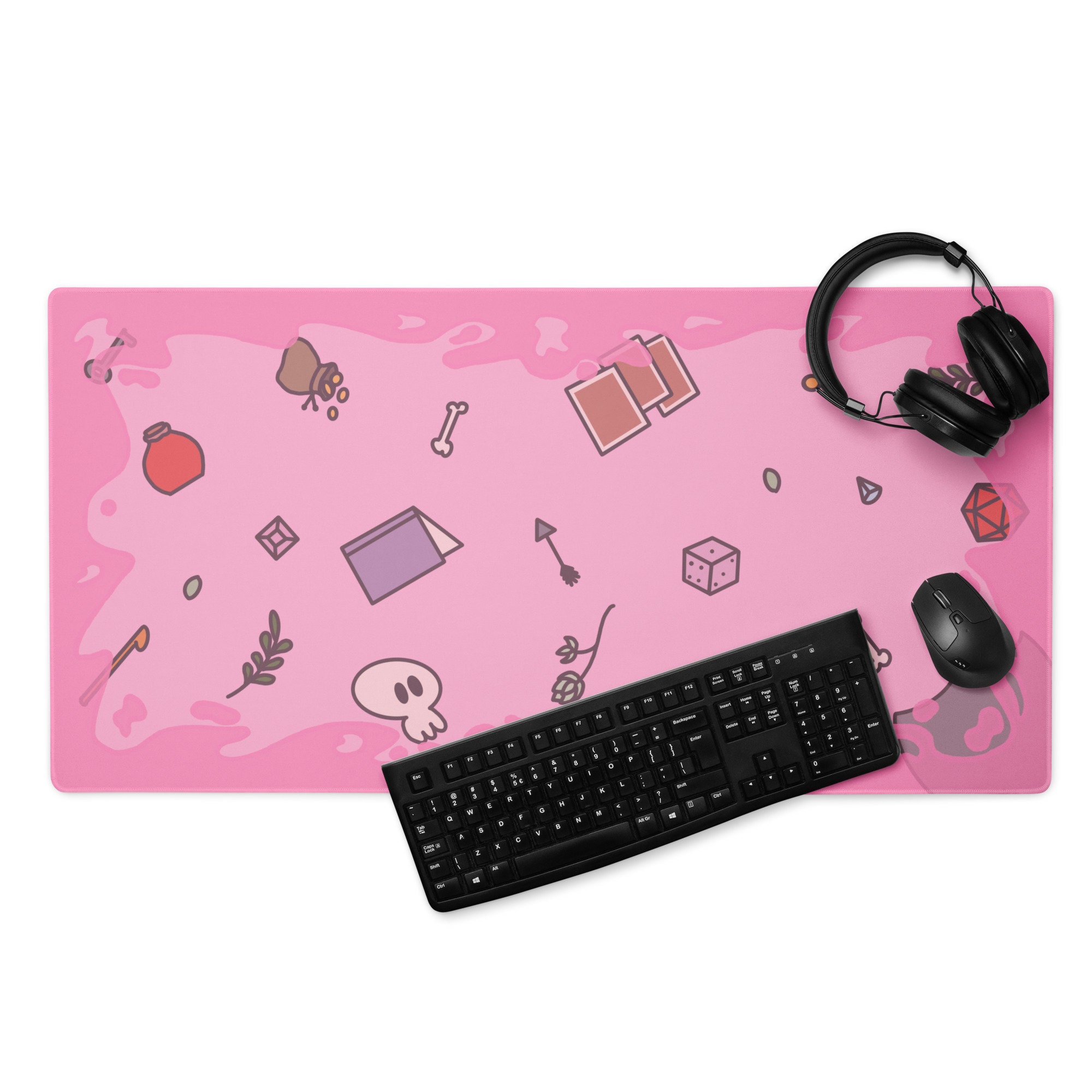 Gelatinous Cube Astro Pink Gaming Desk Mat, Mouse Pad, Dungeons and ...