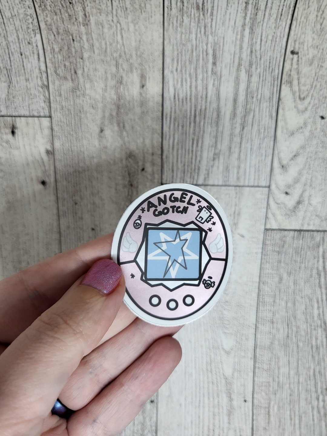 Pink Angel Virtual Pet Sticker - B Grade - for Laptop, Tumbler, Bottle ...