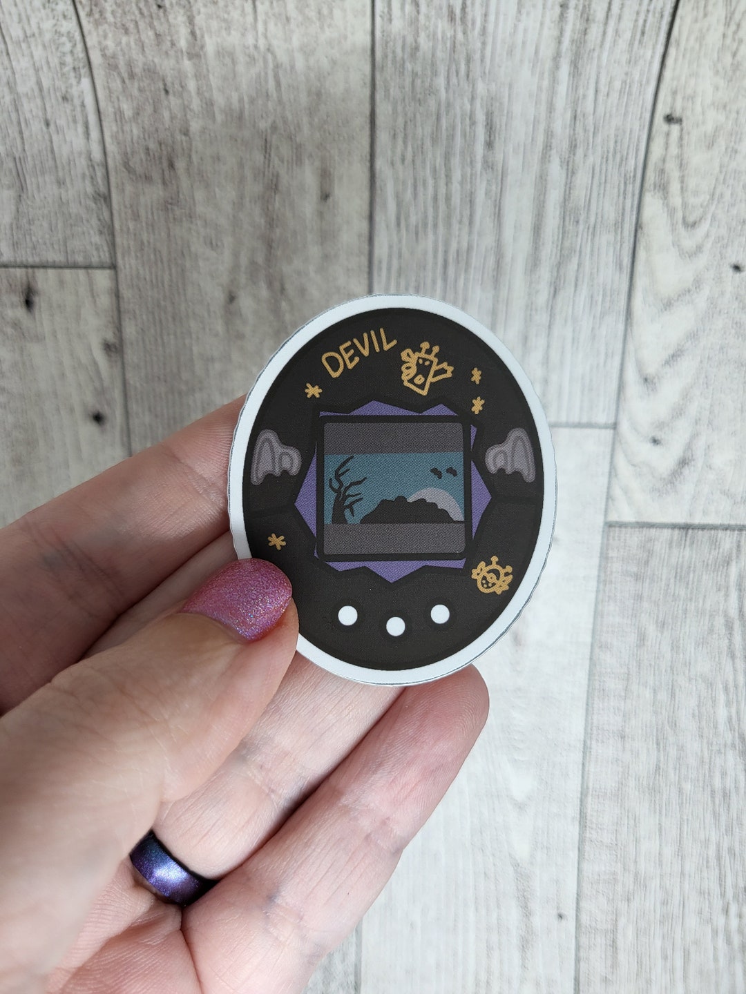 Black Devil Virtual Pet Sticker - B Grade - for Laptop, Tumbler, Bottle ...