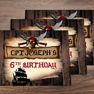 Pirate Themed Kids Birthday Party Package Deal Digital Files - Etsy