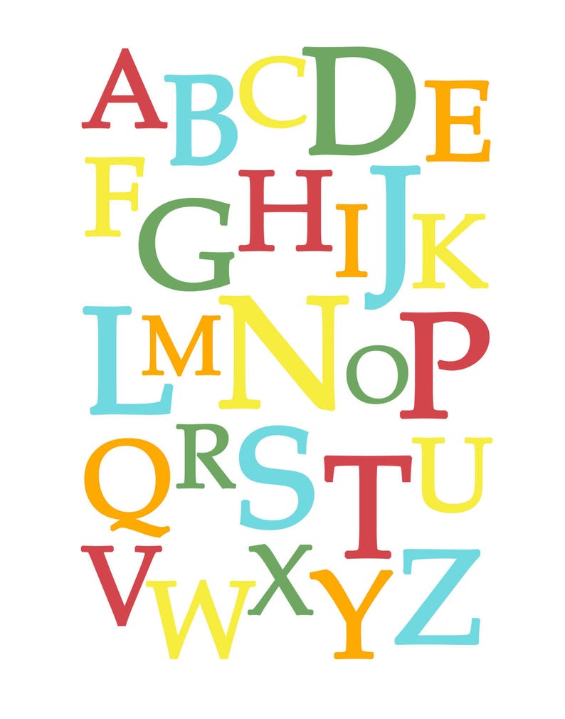 ABC Digital File Art Work 8"x10" - Etsy