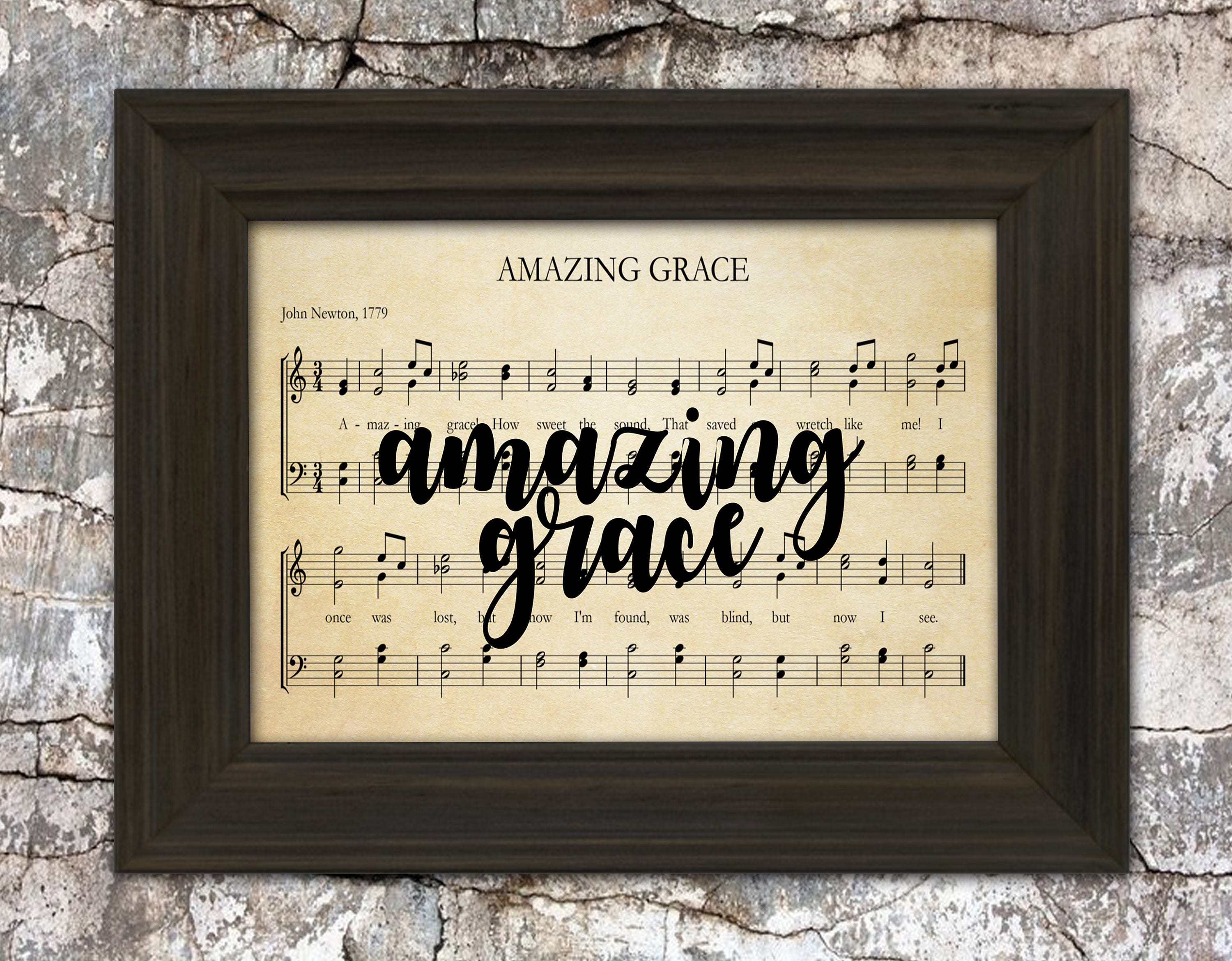 Amazing Grace Wall Decor Digital File - Etsy