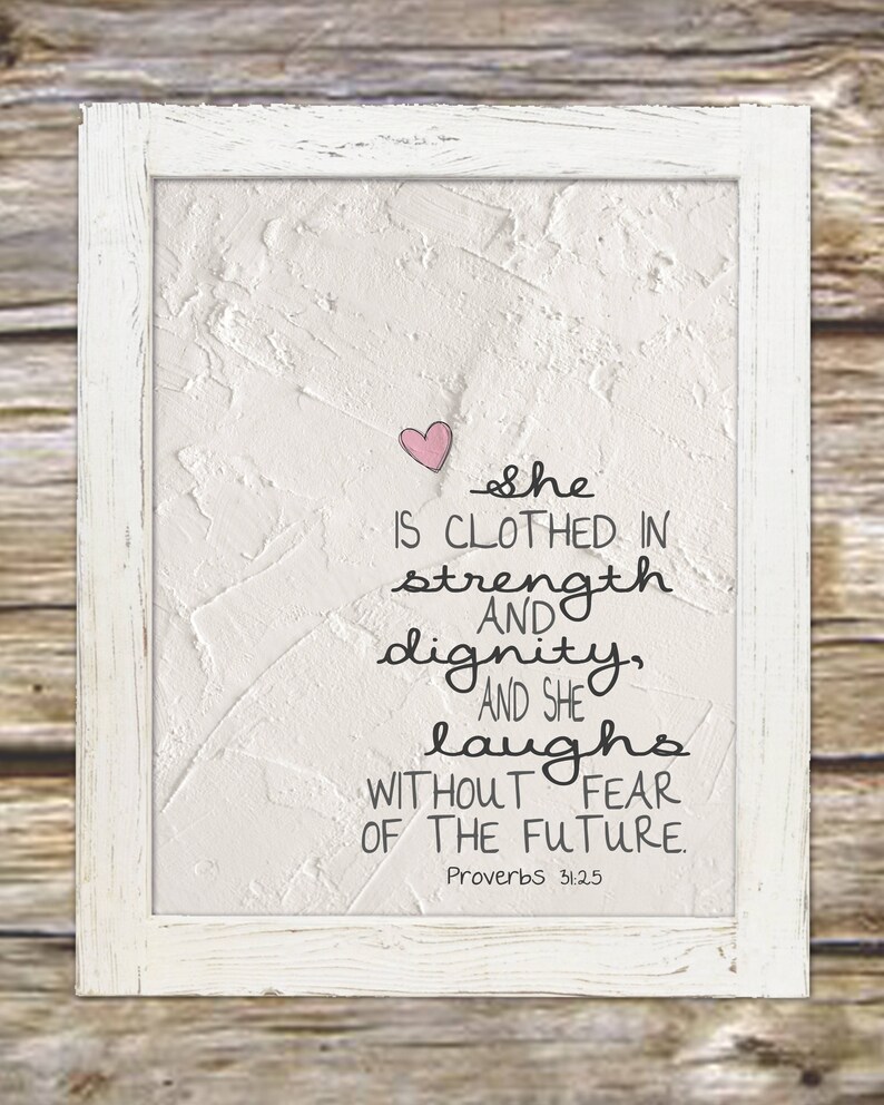 She Has No Fear of the Future Bible Verse Digital File - Etsy