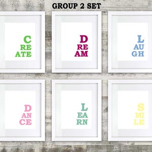 Motivational Word Wall Decor Digital File - Etsy