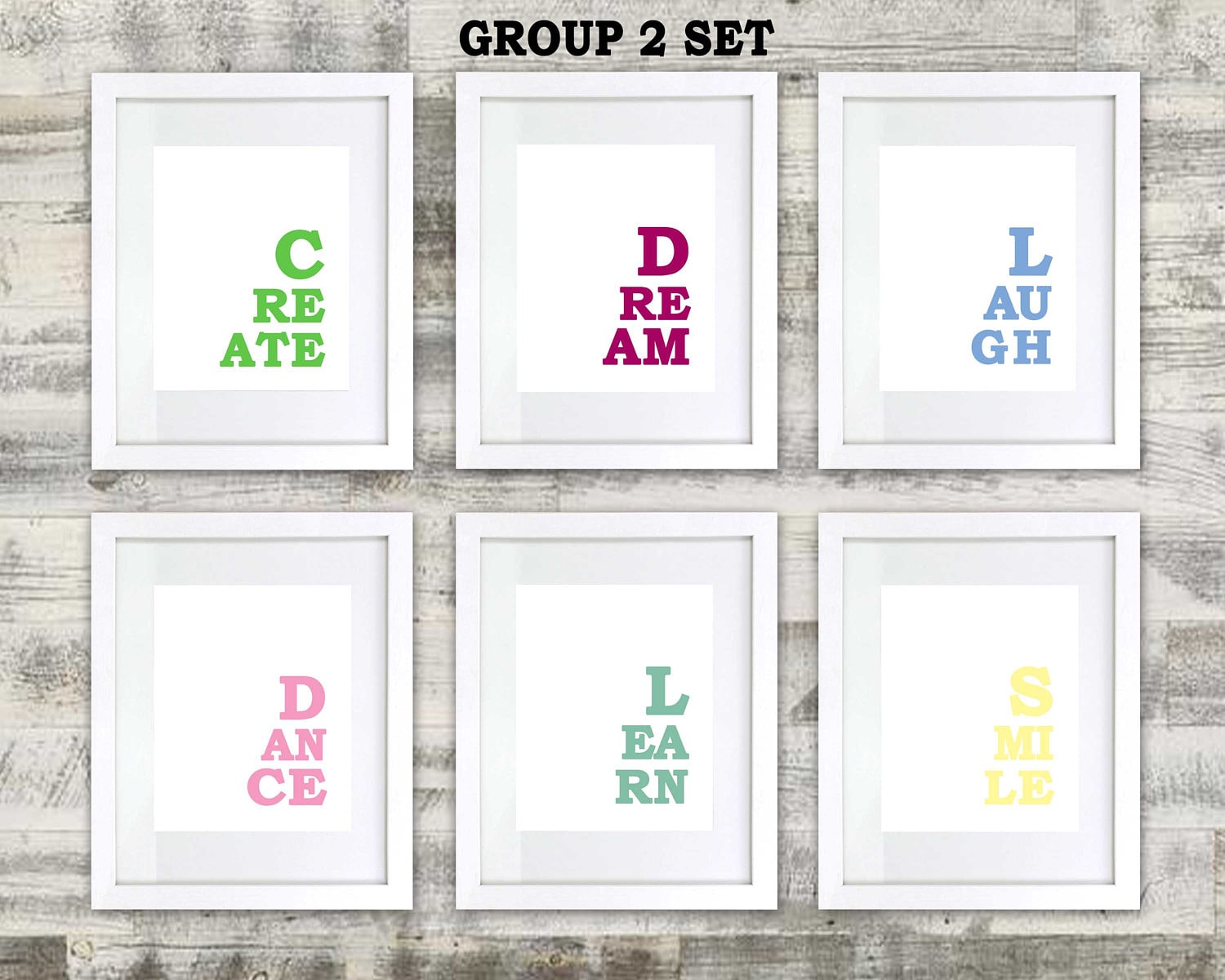 Motivational Word Wall Decor Digital File - Etsy