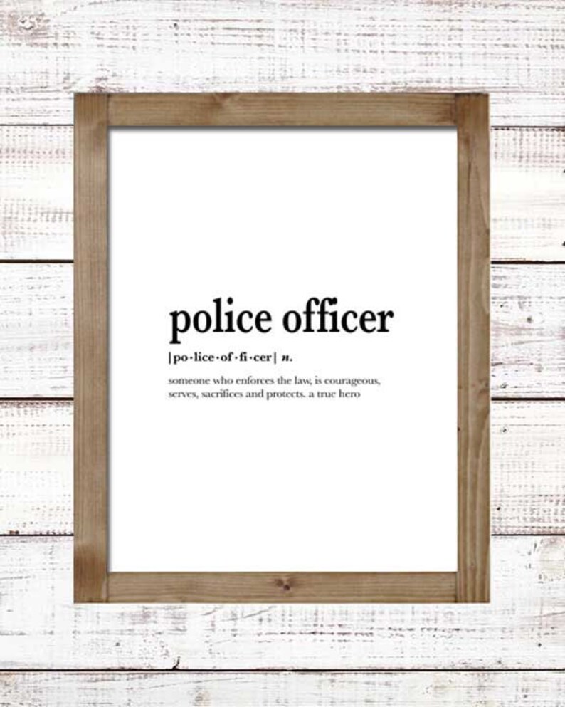 Police Officer Wall Decor 11x14" Digital File - Etsy