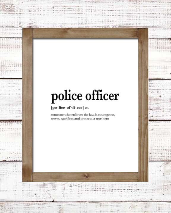 Police Officer Wall Decor 11x14" Digital File - Etsy