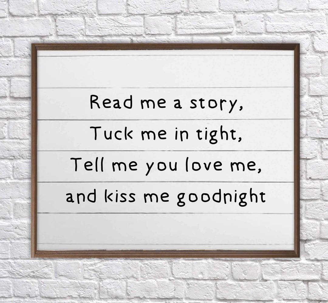 Tuck Me in Tight Wall Decor 12x12 Digital File - Etsy