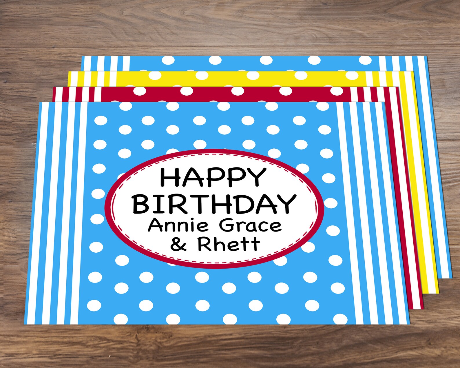 Primary Colors Birthday Party Digital Placemat - Etsy