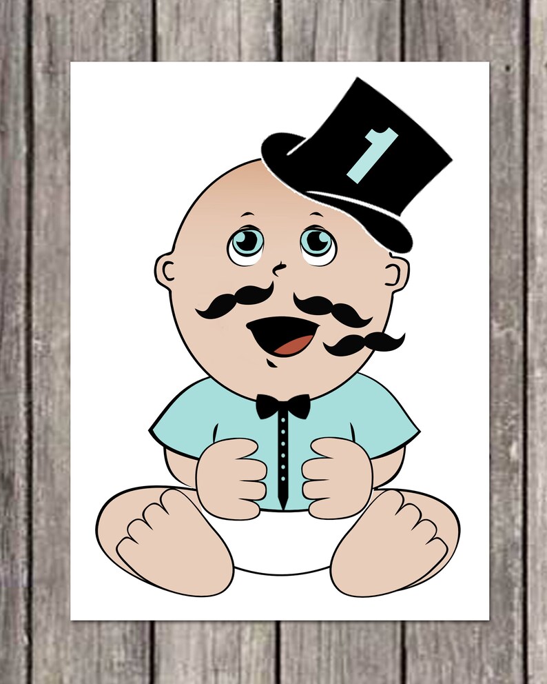 Little Man Pin the Mustache on the Baby Digital File - Etsy