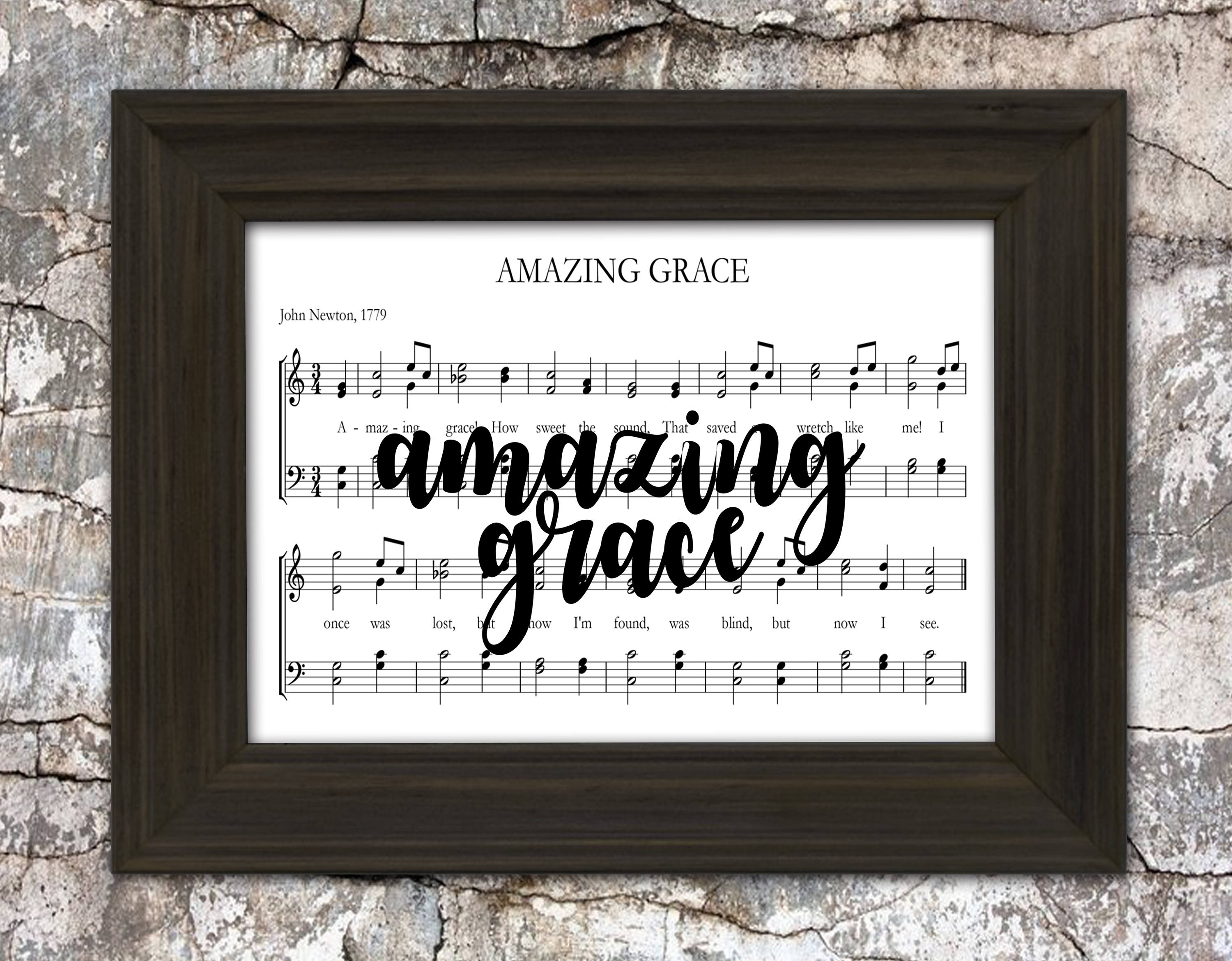 Amazing Grace Wall Decor Digital File - Etsy
