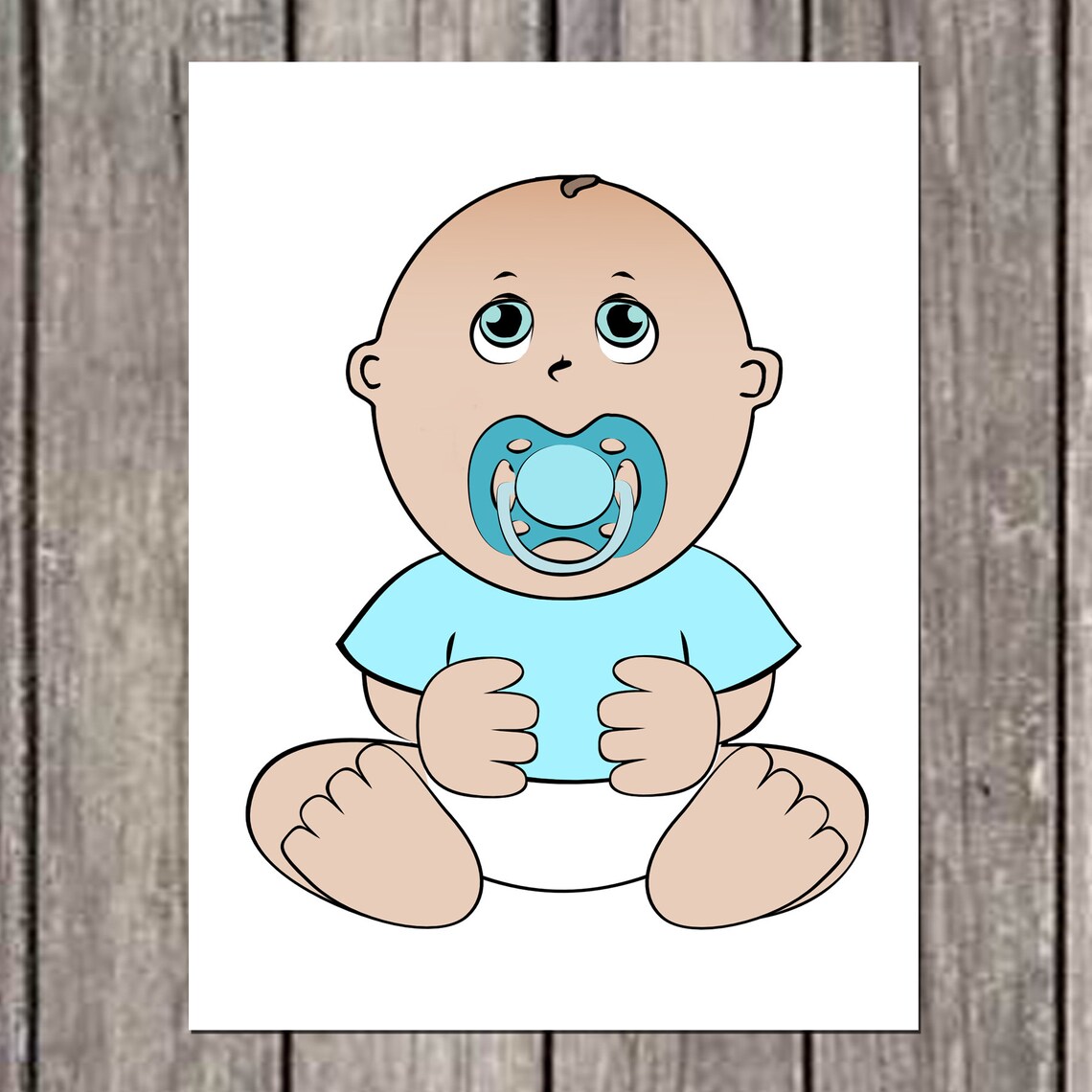 Baby Boy Pin the Pacifier on the Baby Digital File - Etsy