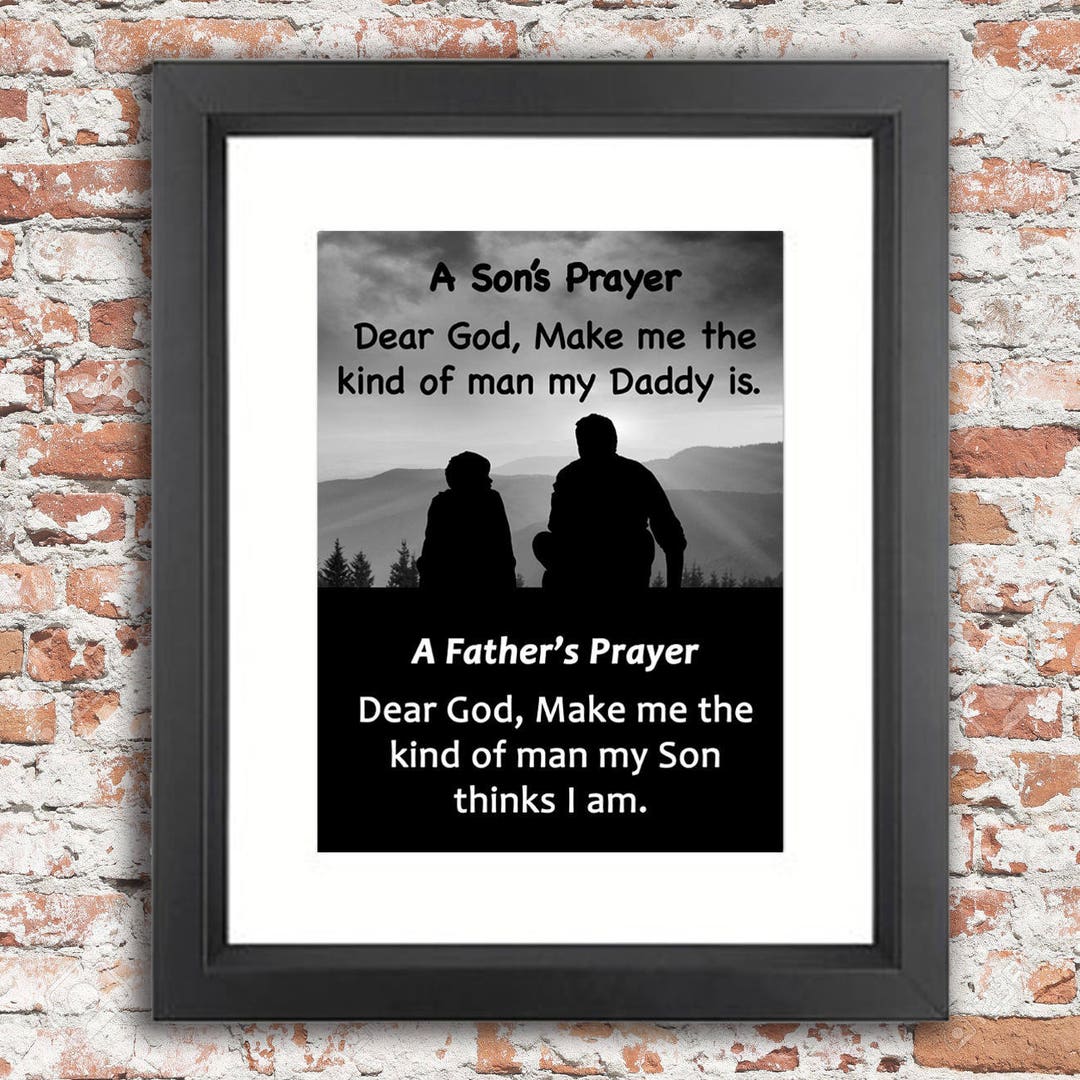 Father and Son Prayer 8x10 Digital File - Etsy