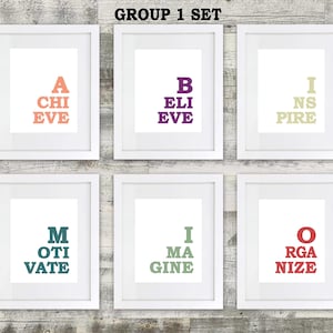 Motivational Word Wall Decor Digital File - Etsy