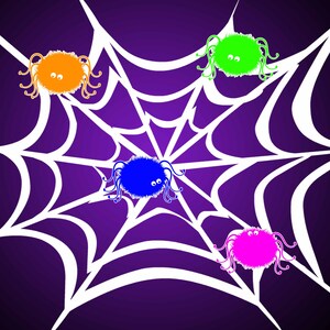 Pin the Spider on the Web Halloween Party Game Digital File - Etsy