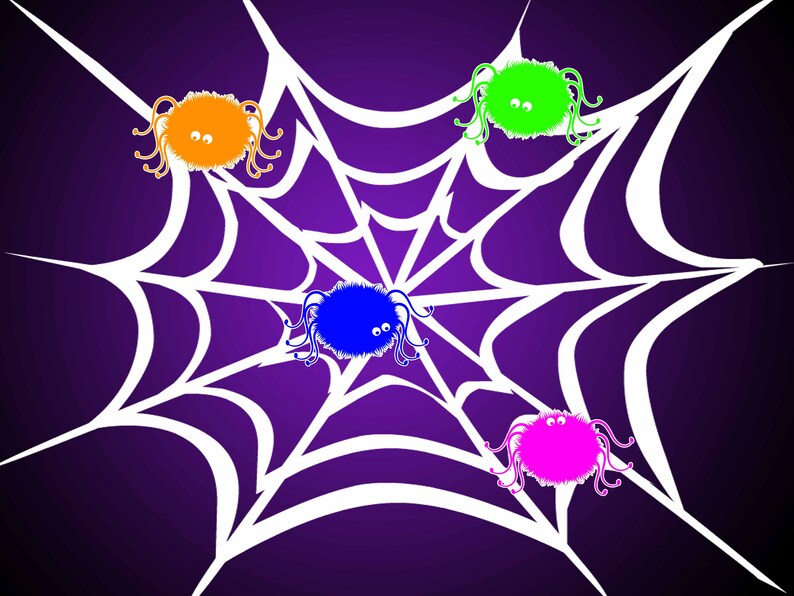 Pin the Spider on the Web Halloween Party Game Digital File - Etsy