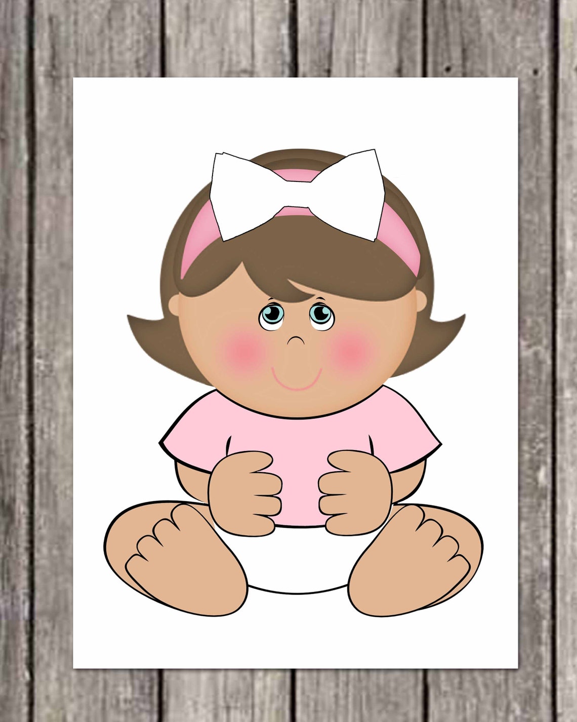 Little Girl Pin the Bow on the Baby Digital File - Etsy
