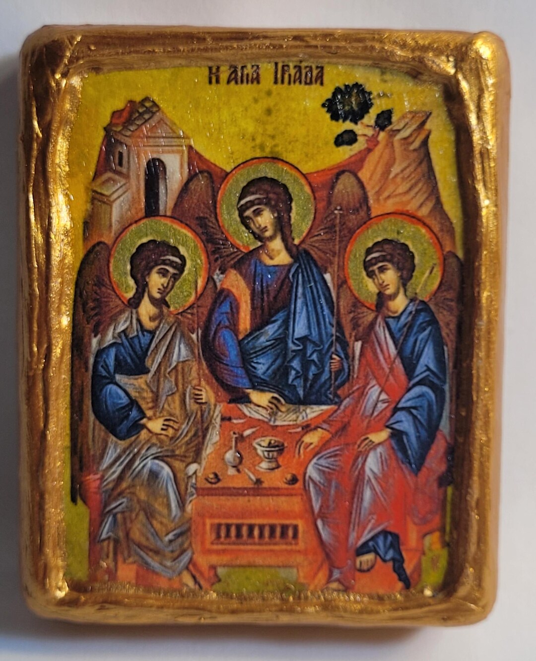 The Holy Trinity Archangels the Hospitality Religious Art Byzantine ...