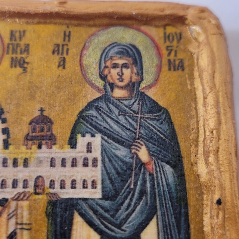 Saint Kyprianos St. Ioustina Saint Cyprianos St. Justina Religious Art ...