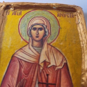 Saint Anysia Religious Art Byzantine Greek and Eastern Orthodox Mount ...