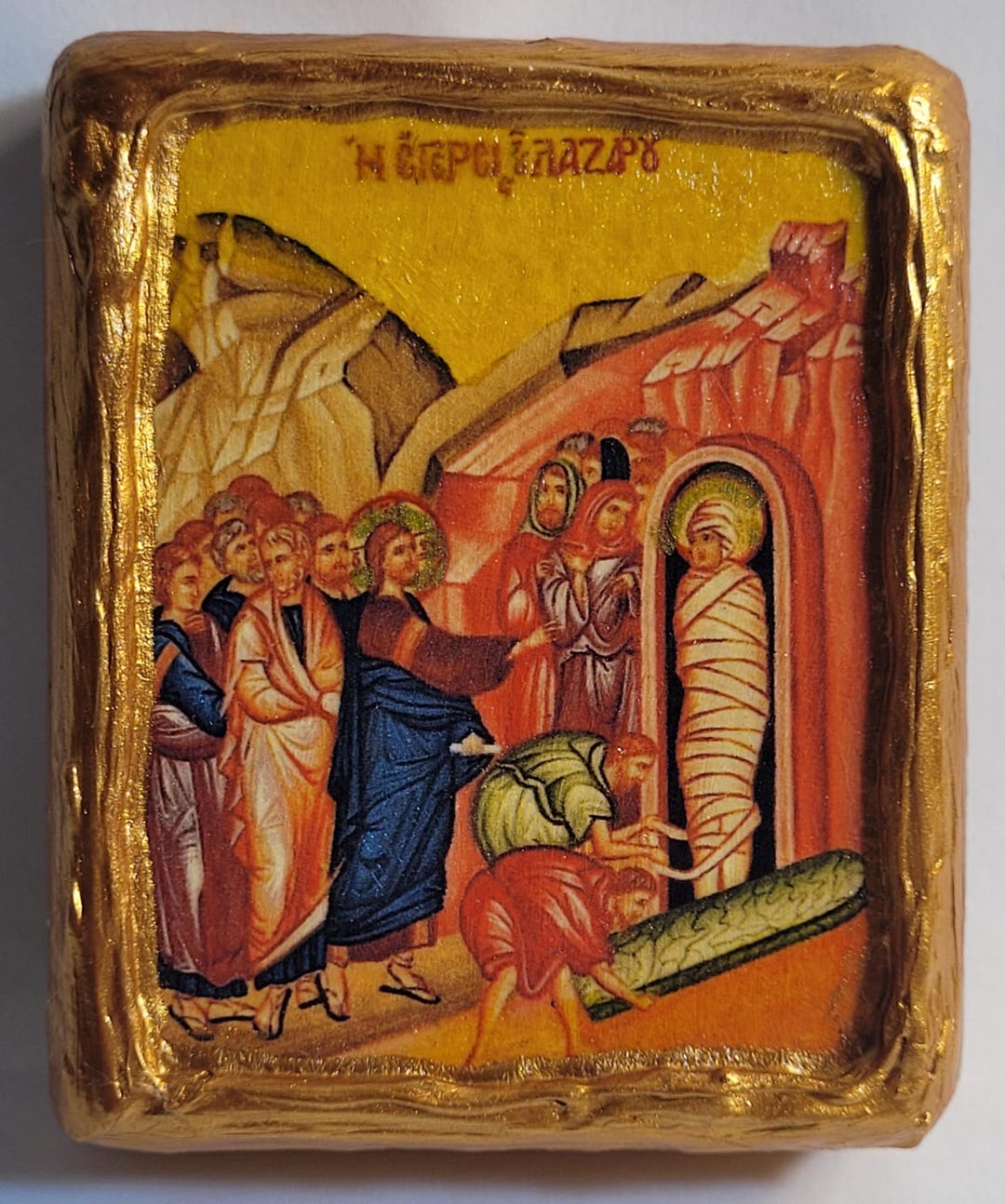 The Raising of Lazarus Lazaros Jesus Christ Religious Art Byzantine ...