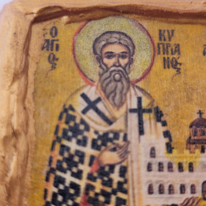 Saint Kyprianos St. Ioustina Saint Cyprianos St. Justina Religious Art ...