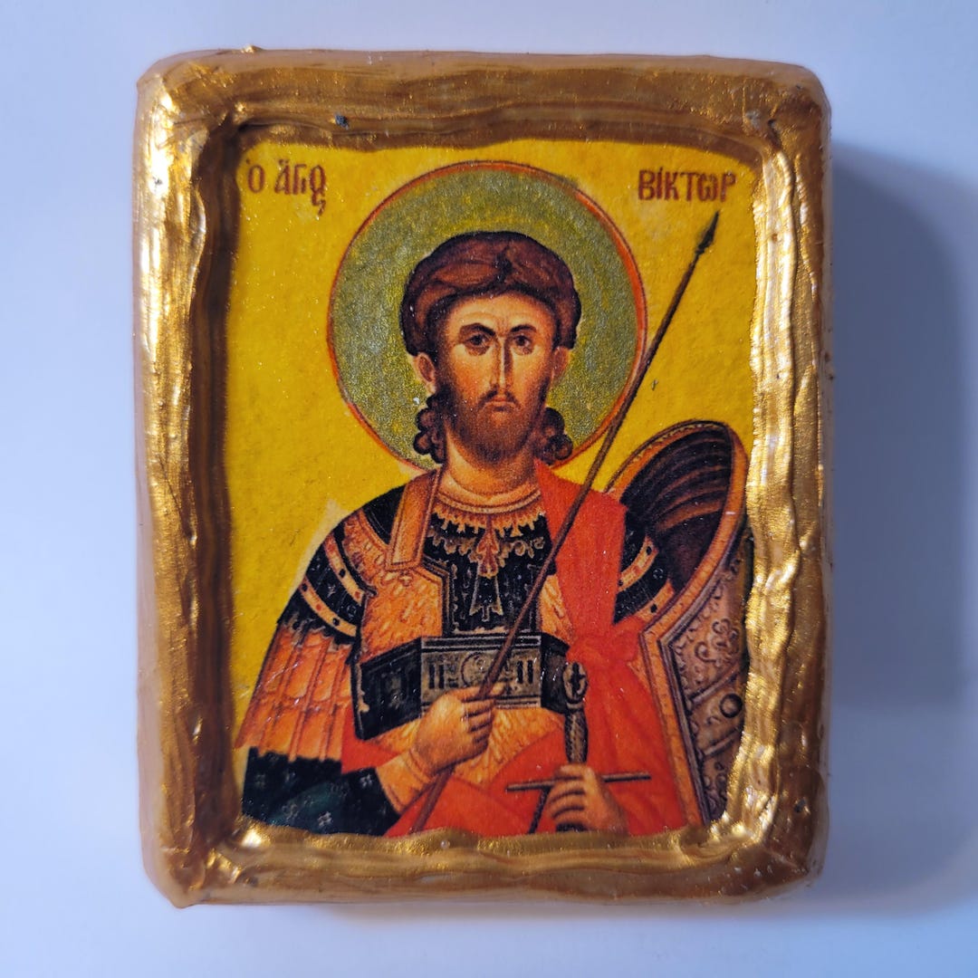 Saint Victor St. Viktor Biktor Religious Art Byzantine Greek and ...