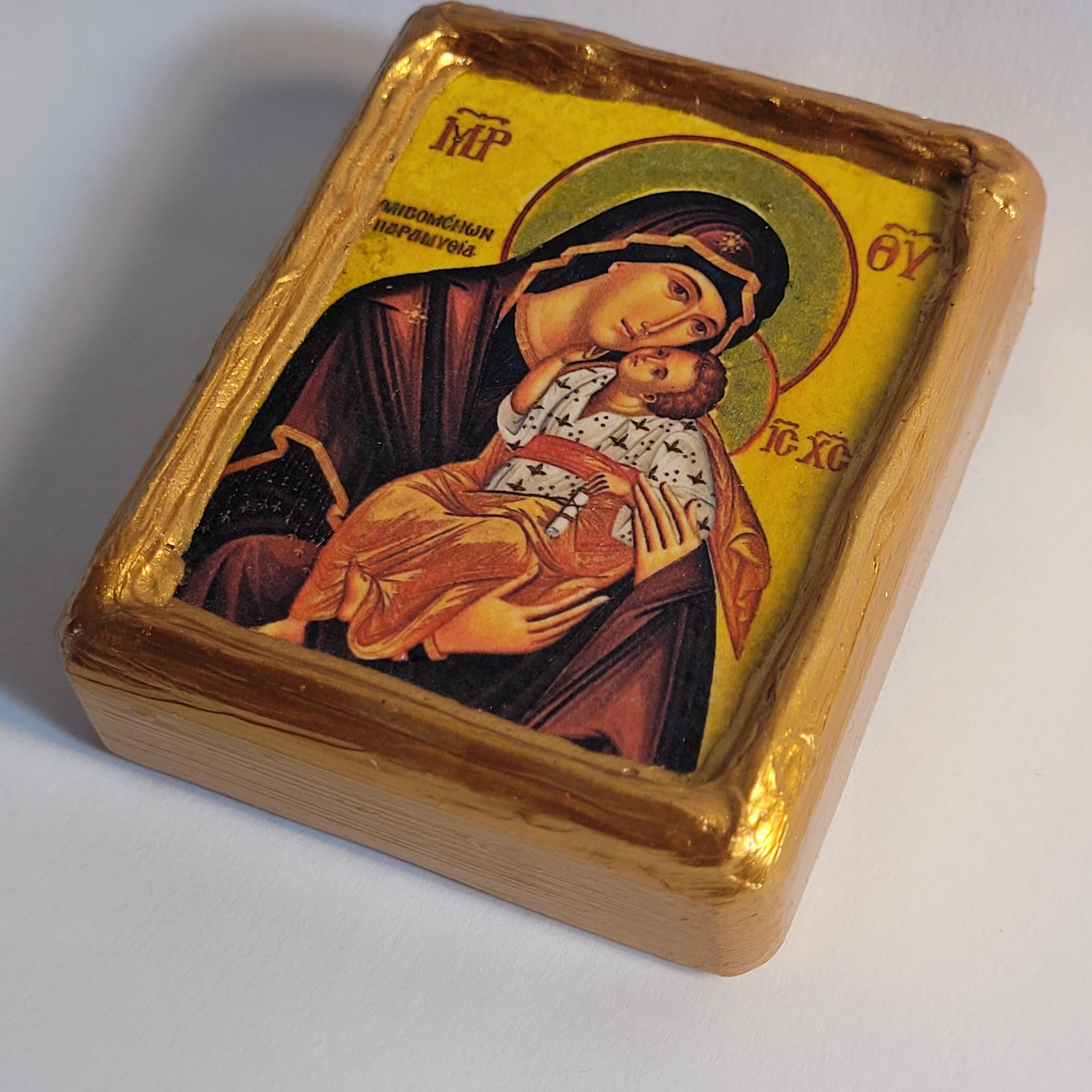 Virgin Mary Jesus Christ Panagia Paramythia Religious Art Byzantine ...