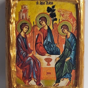 The Holy Trinity Archangels the Hospitality Religious Art Byzantine ...