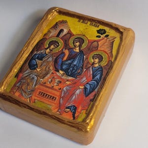 The Holy Trinity Archangels the Hospitality Religious Art Byzantine ...