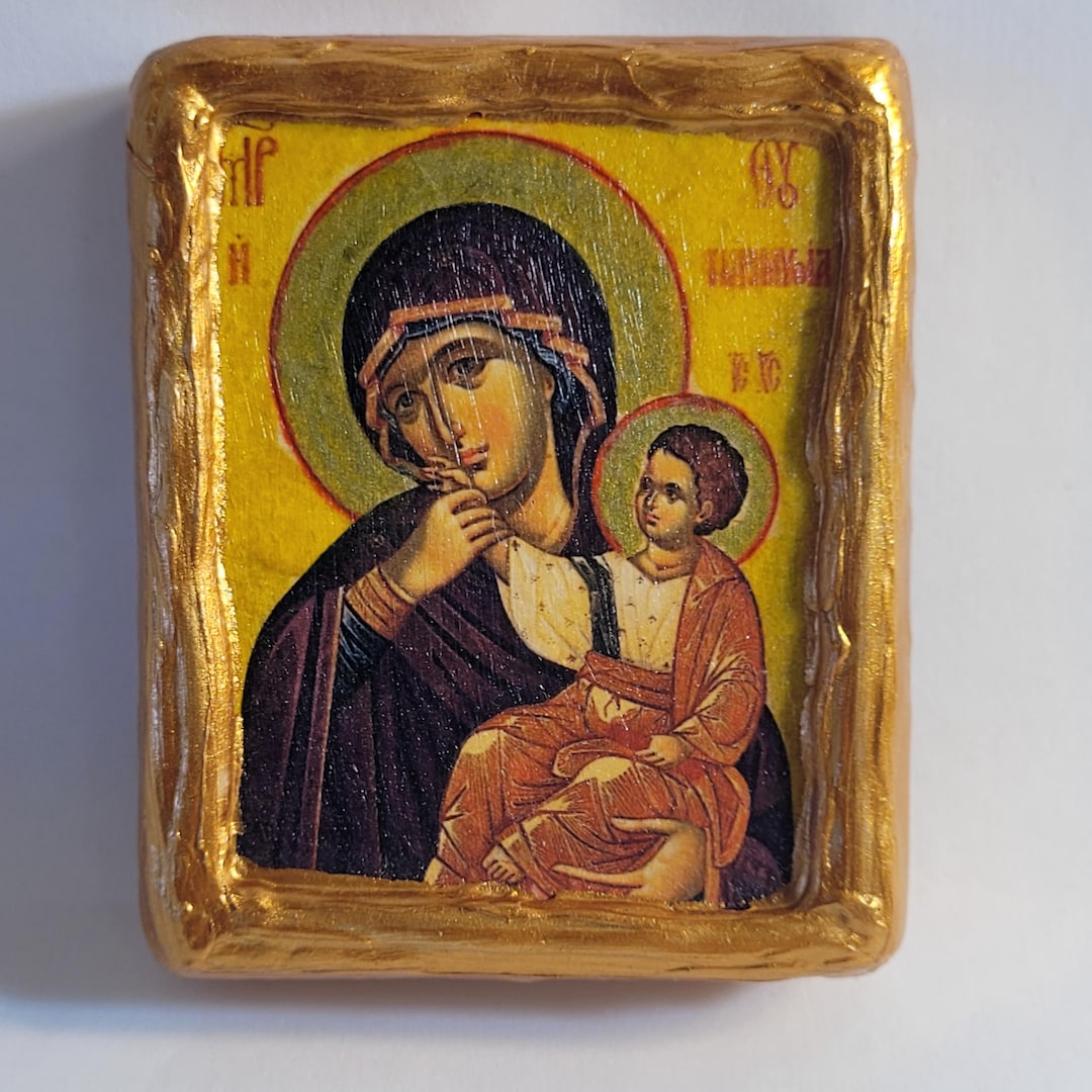 Virgin Mary Jesus Christ Panagia Paramythia Religious Art Byzantine ...