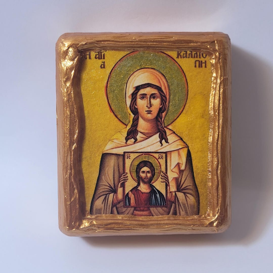 Saint Calliope St. Kalliope Agia Kalliopi Religious Art Byzantine Greek ...