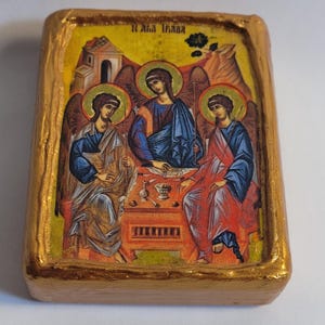 The Holy Trinity Archangels the Hospitality Religious Art Byzantine ...
