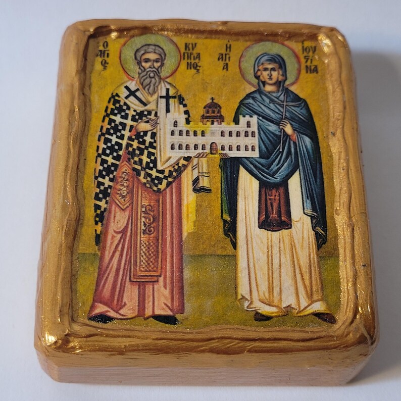 Saint Kyprianos St. Ioustina Saint Cyprianos St. Justina Religious Art ...