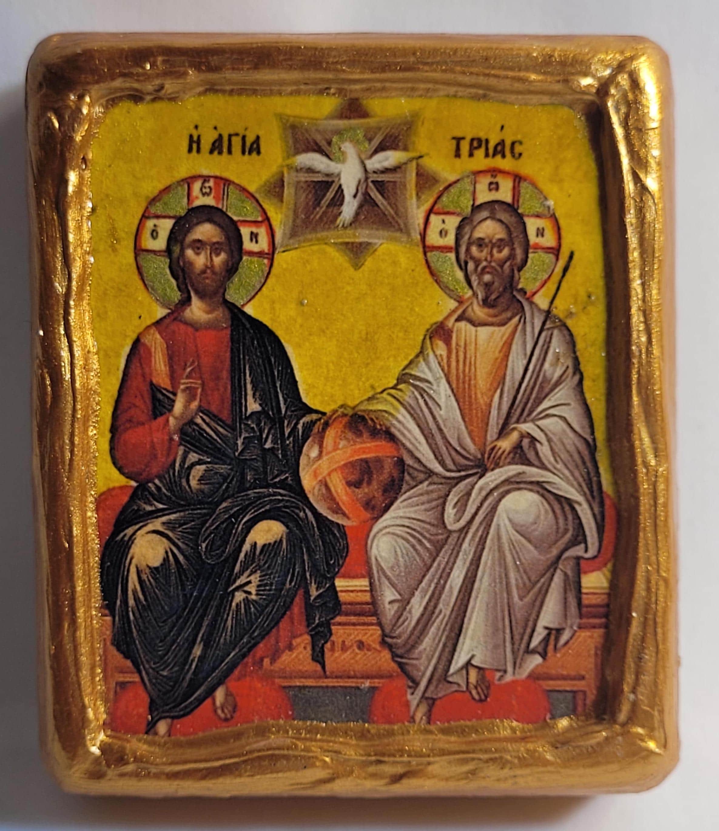 The Holy Trinity Jesus Christ the Agia Trias Religious Art Byzantine ...