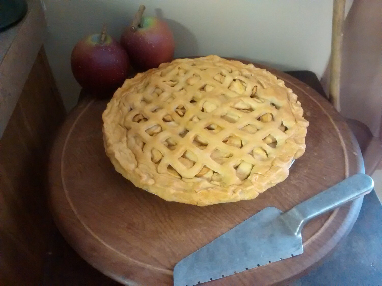 FAKE Apple Pie Real Pie Size /fake Lattice Top Apple - Etsy