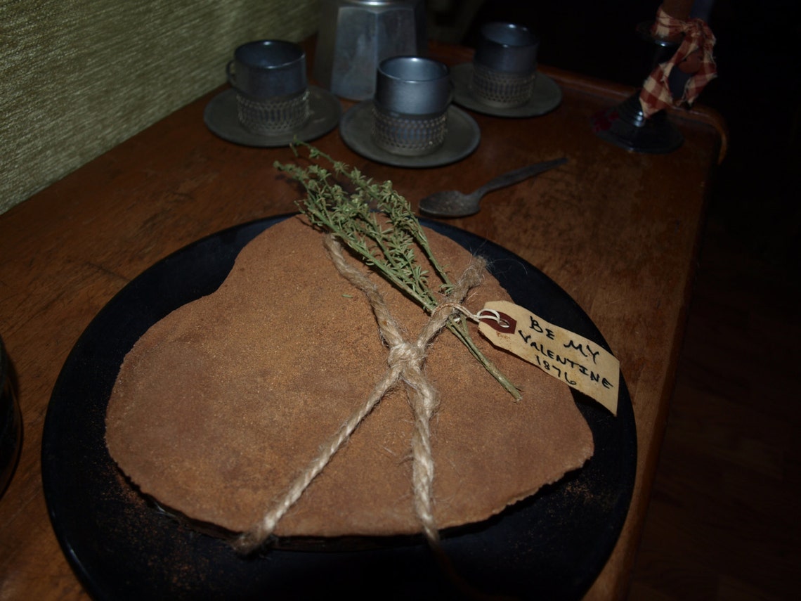 Primitive Pantry Cake Heart Shape Perfect Primitive - Etsy