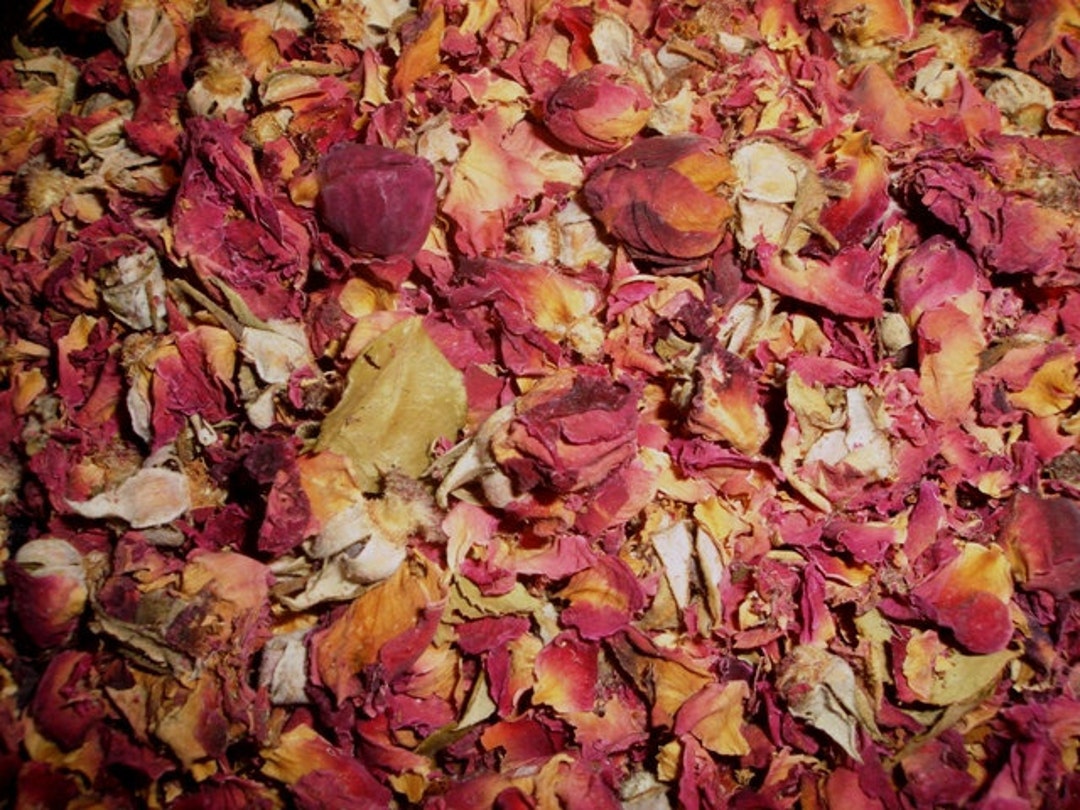 Dried Red Rose Petals & Buds - Great for Weddings, Potpourri and ...